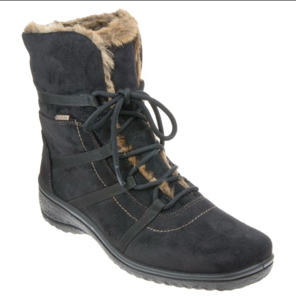 Ara | Shoes | Ara Black And Brown Winter Boots | Poshmark